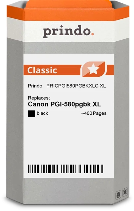 Prindo Classic XL Cartouche d'encre noir compatible Canon PGI-580pgbk ...