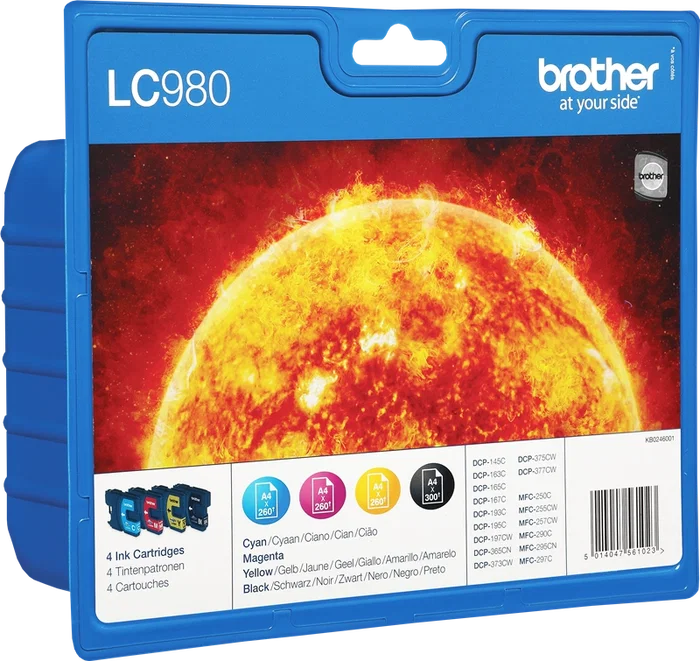 Brother LC-980 Multipack Cartouches d'encre noir cyan magenta jaune 4 ...