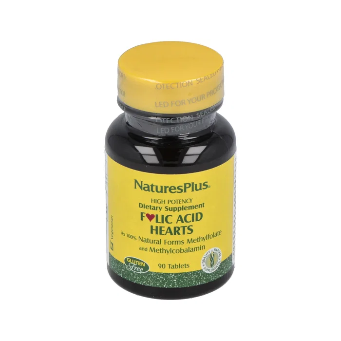 Natures Plus Acido Folico Hearts 90 comprimés - Complément alimentaire ...