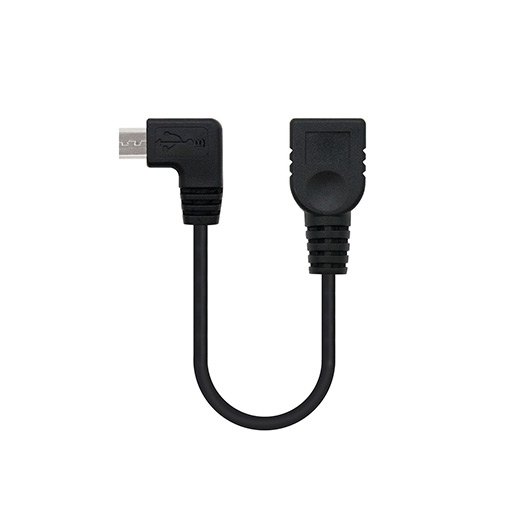 Nanocable Câble OTG USB 2.0 A Micro-B vers USB-A Femelle 15 cm Noir ...