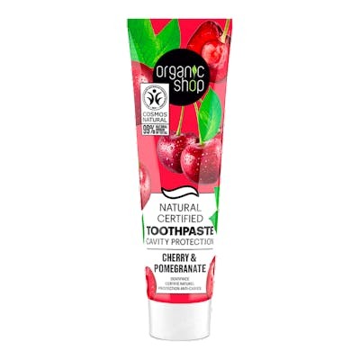 ORGANIC SHOP Pâte à dents naturelle certifiée Cerise et Grenade ...